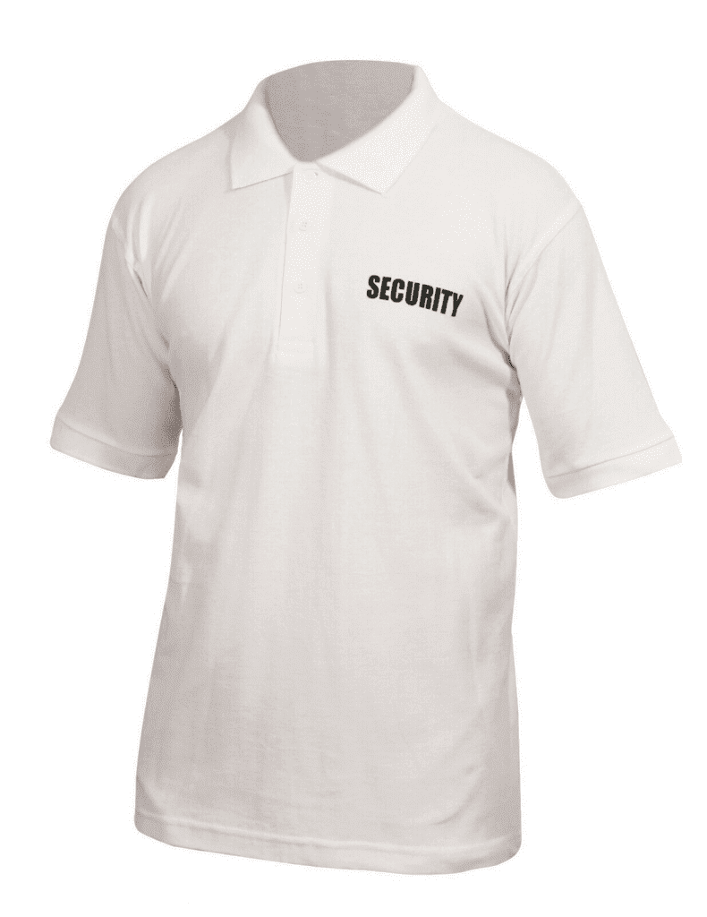 Security Doorman White Polo Shirt - Tactical Things Security Doorman White Polo Shirt - Tactical Things